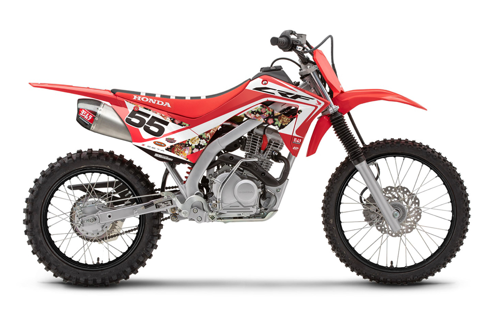 JAPANESE FLOWER PATTERN RED HONDA FULL GRAPHICS KIT - 「PAINTING 55 ...