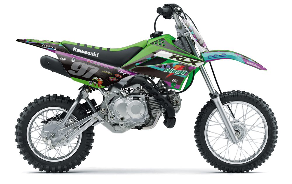 CAMO KLX110 FULL GRAPHICS KIT - 「PAINTING 55 DESIGN」バイクステッカープリント・グラフィック ...